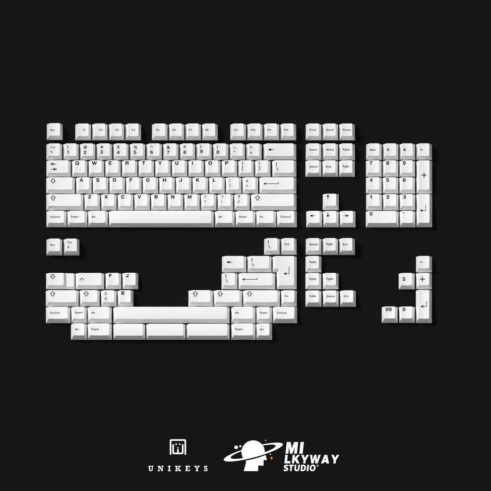 MILKYWAY x UNIKEYS Bow PBT Dye-Sub Keycap Set - Premium Keycaps with a ...