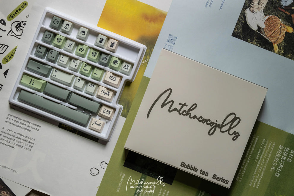 OneKey x TUT Bubble Tea Cherry Profile Keycaps Set | Add a Playful ...