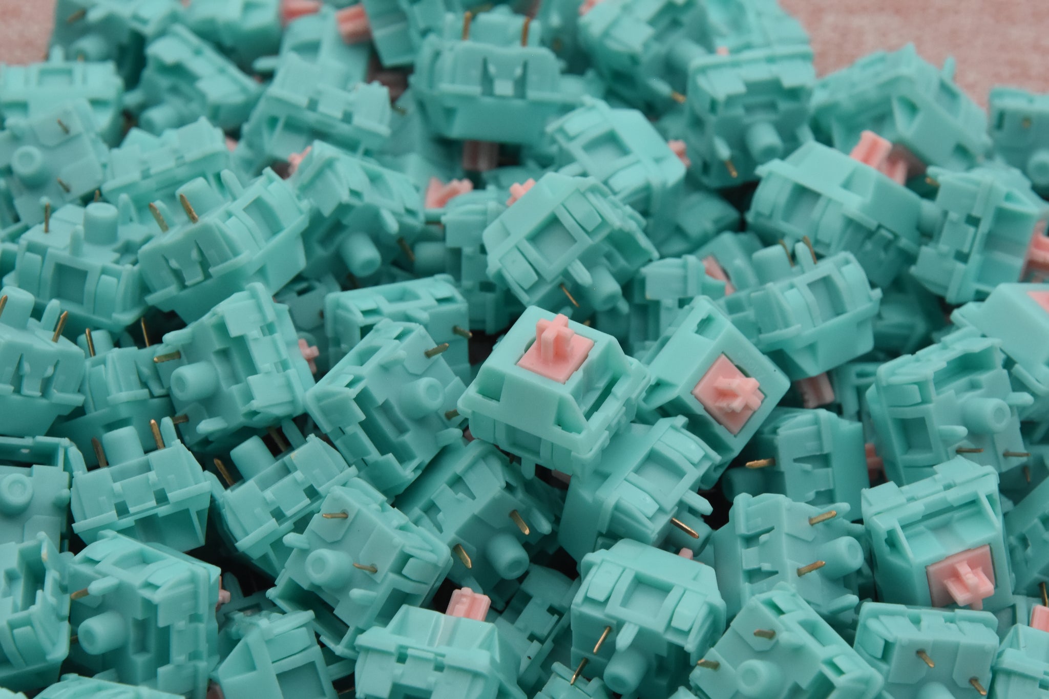 GRAIN GOLD MINT BUBBLE GUM LINEAR SWITCH FACTORY LUBED EDITION (10PCS ...