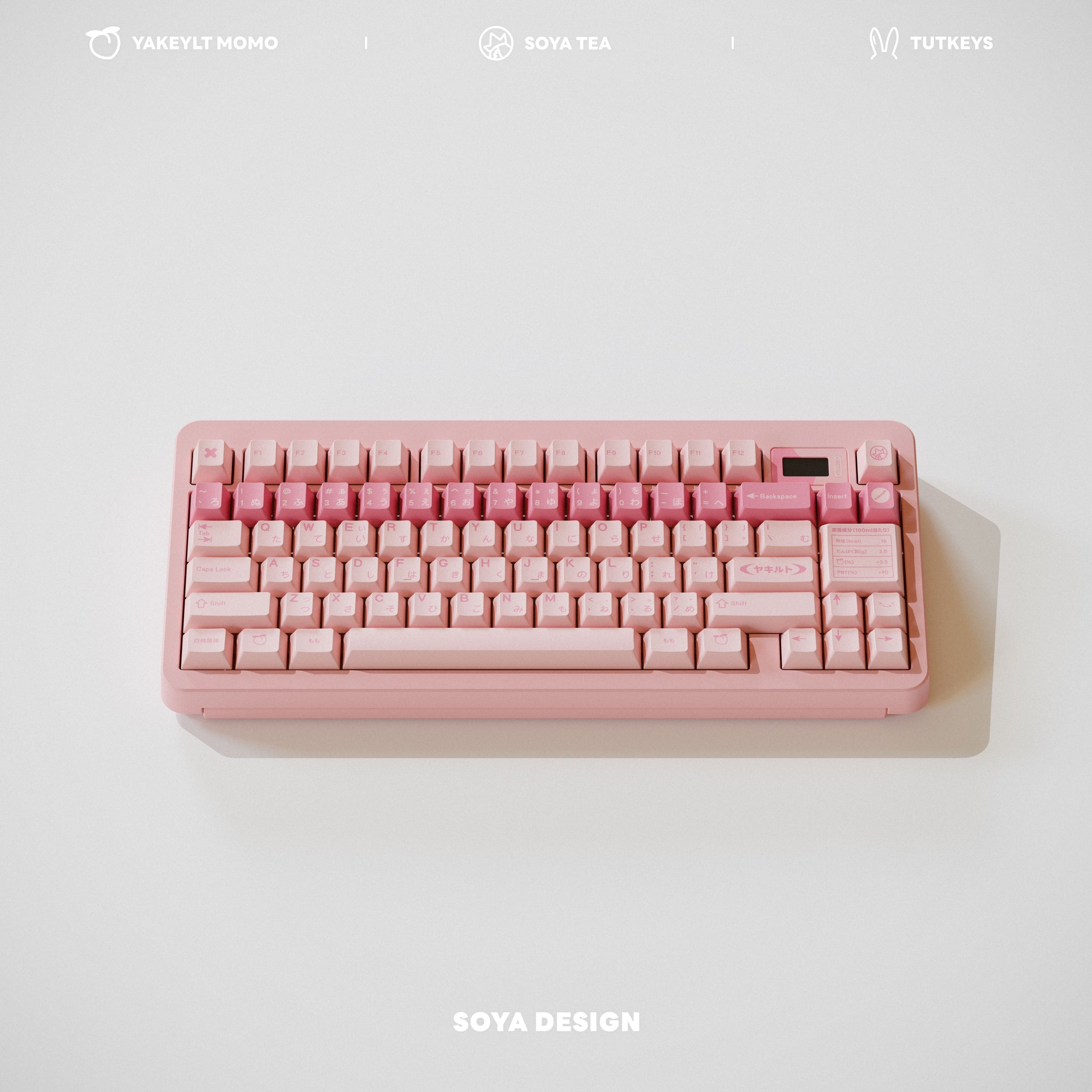 TUT YAKEYLT Peach Cherry Profile Keycaps Set: Sweet Charm and ...