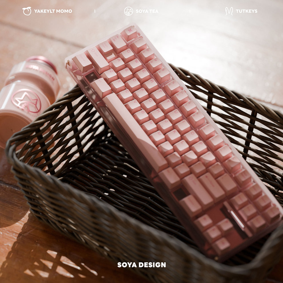 TUT YAKEYLT Peach Cherry Profile Keycaps Set: Sweet Charm and ...