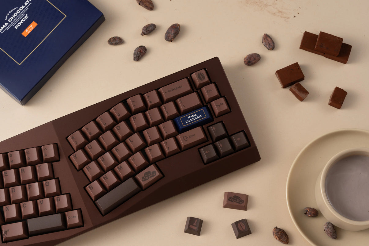 KEYKOBO Nama Chocolate Keycap Set - Elegant and Stylish Keycaps for ...