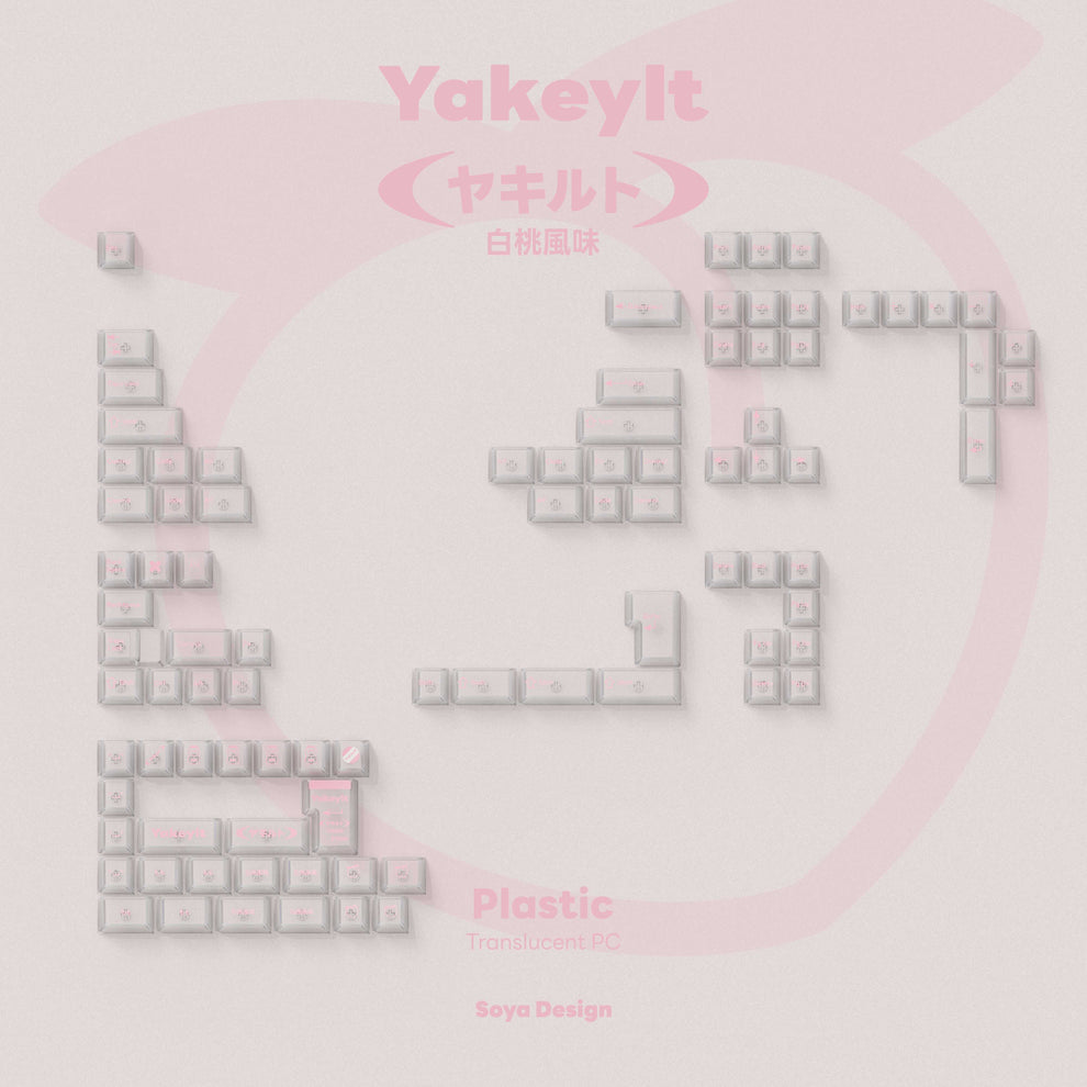 TUT YAKEYLT Peach Cherry Profile Keycaps Set: Sweet Charm and ...