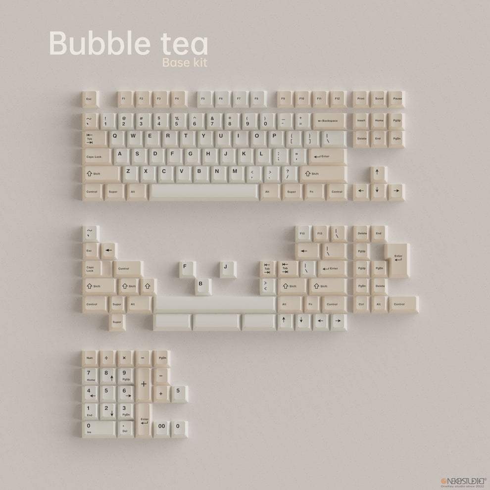 OneKey x TUT Bubble Tea Cherry Profile Keycaps Set | Add a Playful ...